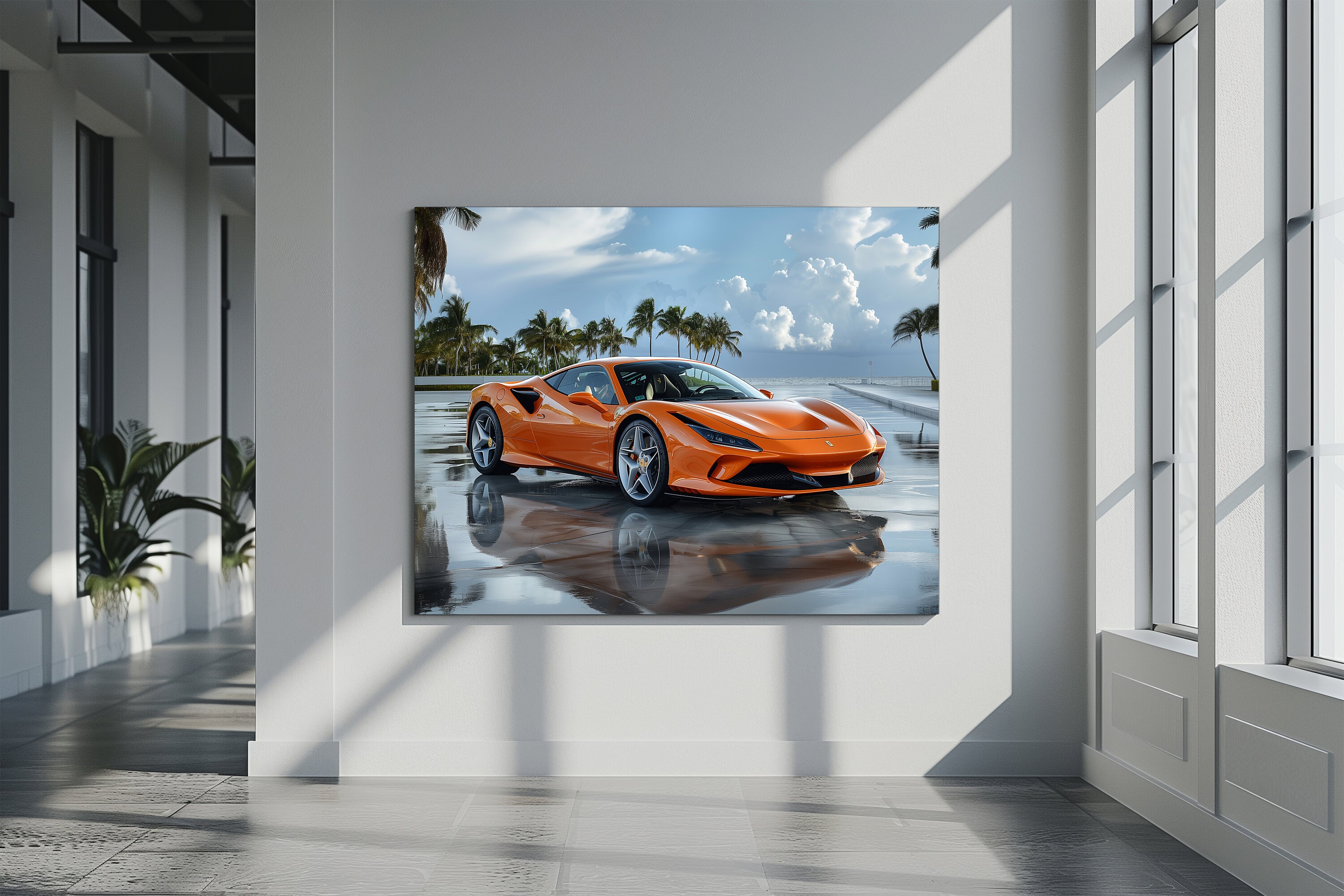 Digital Ferrari F8 Tributo Poster | Hyper Car Art Print | Digital ...