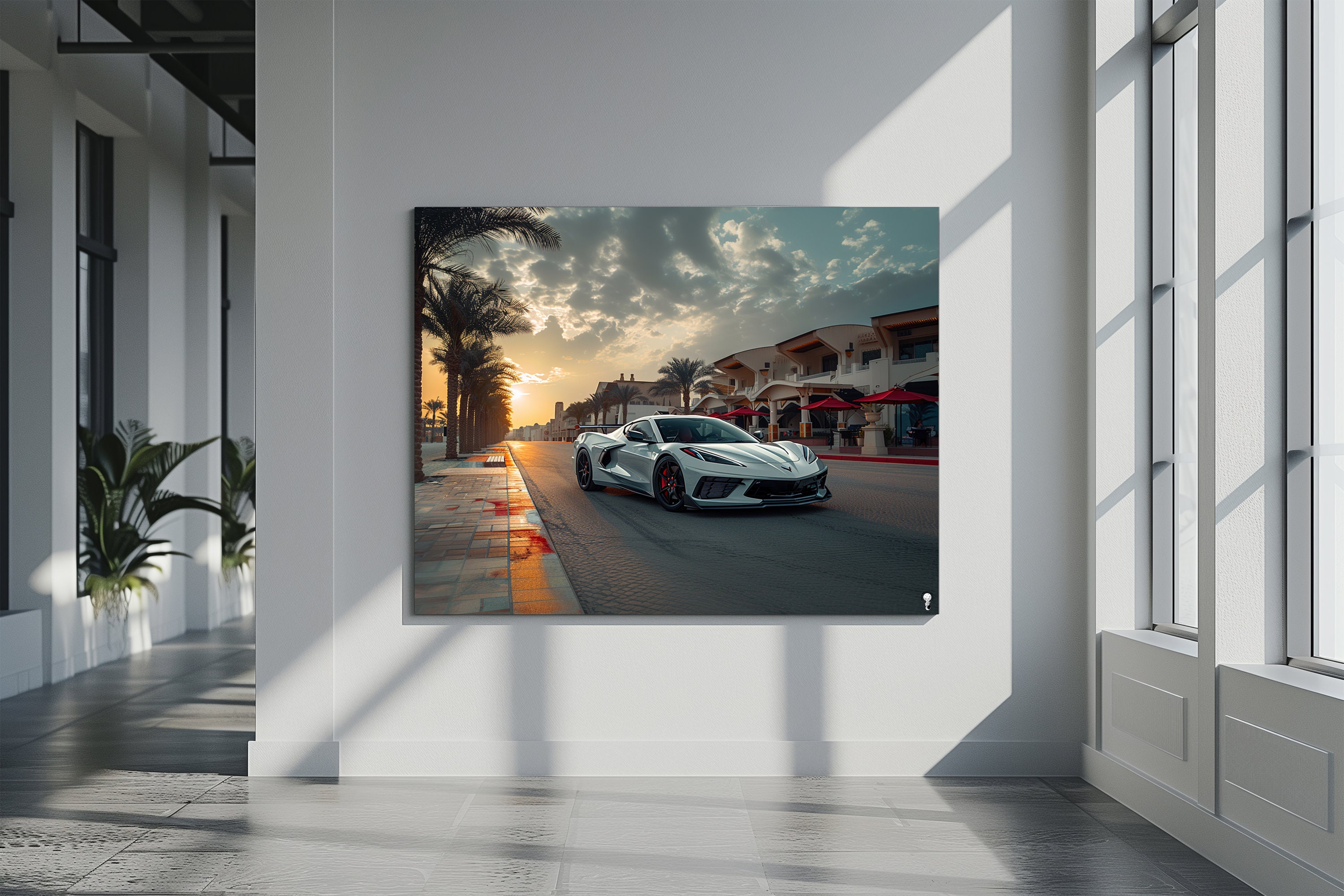 Corvette C8 ZR1: Classy Sports Car Poster Carculture Wallart Print ...
