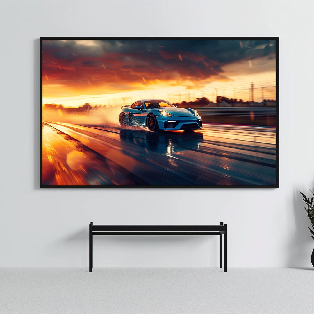 Digital Porsche 718 Cayman GT4 Poster | Super Car Art Print | Sportscar ...
