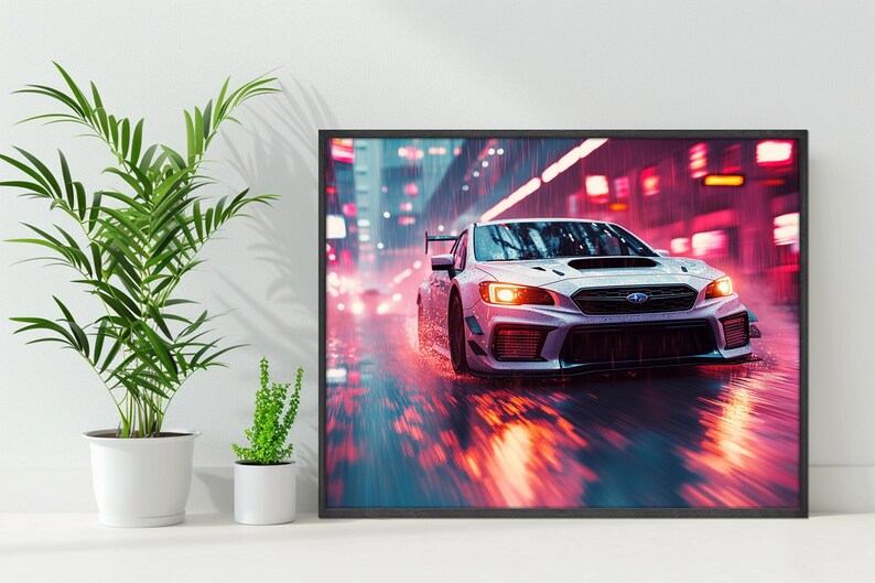 Subaru WRX Sti: Racing Car Poster | Carculture Wallart Print | Jdm ...