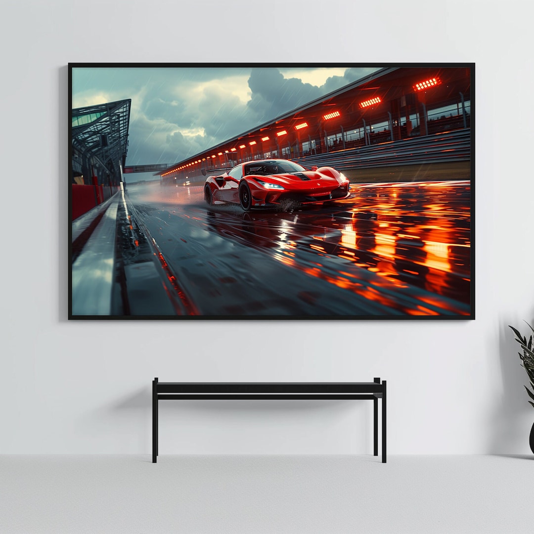 Digital Ferrari F8 Tributo Poster | Hyper Car Art Print | Digital ...