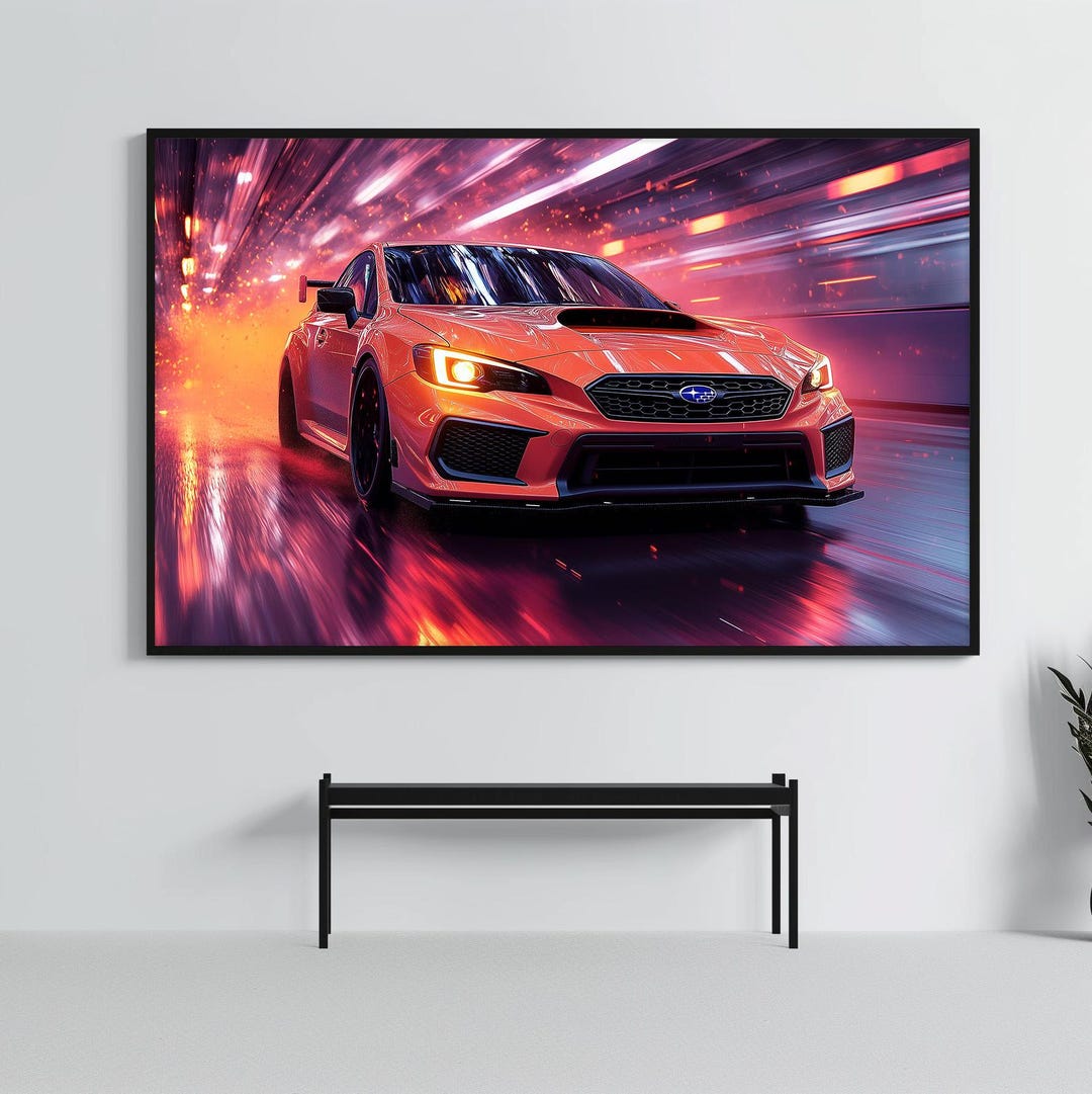 Subaru WRX Sti: Racing Car Poster Carculture Wallart Print Jdm Rally ...