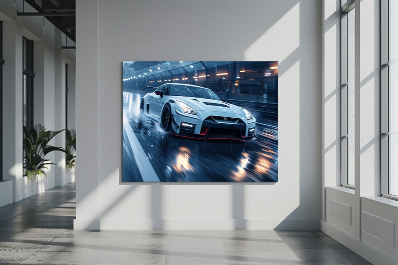 Nissan GTR R35: Racing Car Poster | Carculture Wallart Print | JDM ...