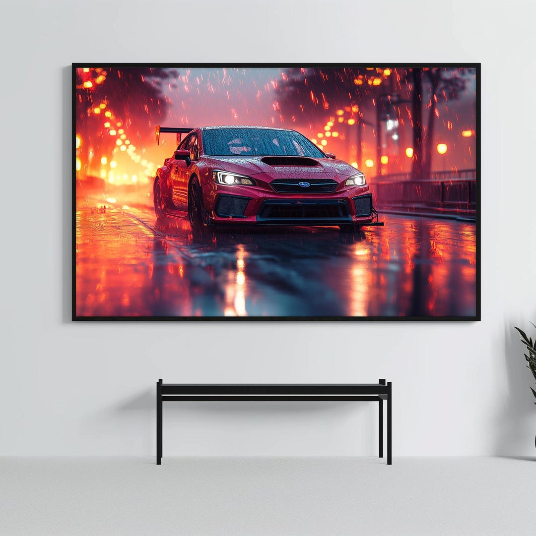 Subaru WRX Sti: Racing Car Poster | Carculture Wallart Print | Jdm ...
