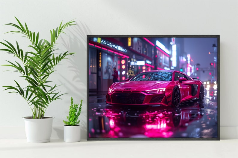 Digital Audi R8: Classy Sports Car Poster | Carculture Digital Art ...