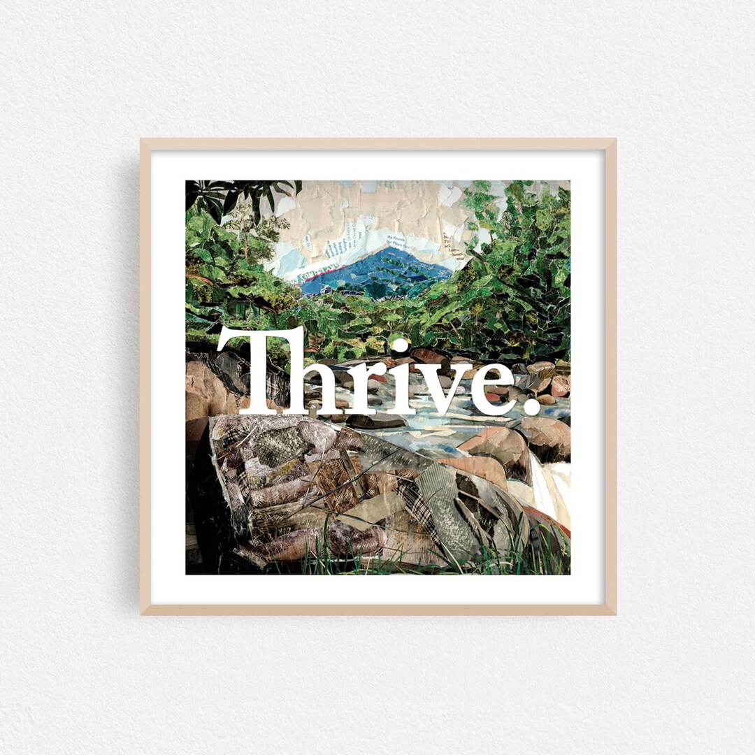 Thrive Art Print | 10 X 10 Inches Wall Art | Housewarming Gift | Nature ...