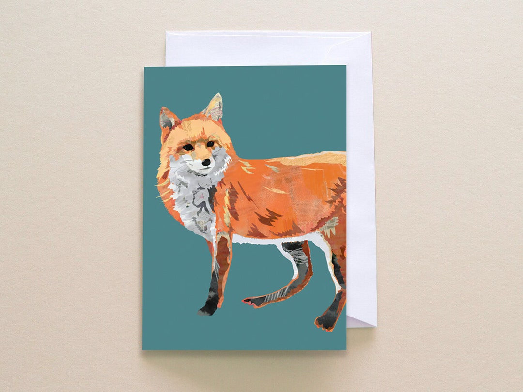 Fox Card, Fox Greetings Card, Card for Fox Lovers, Fox Gift, Fox ...