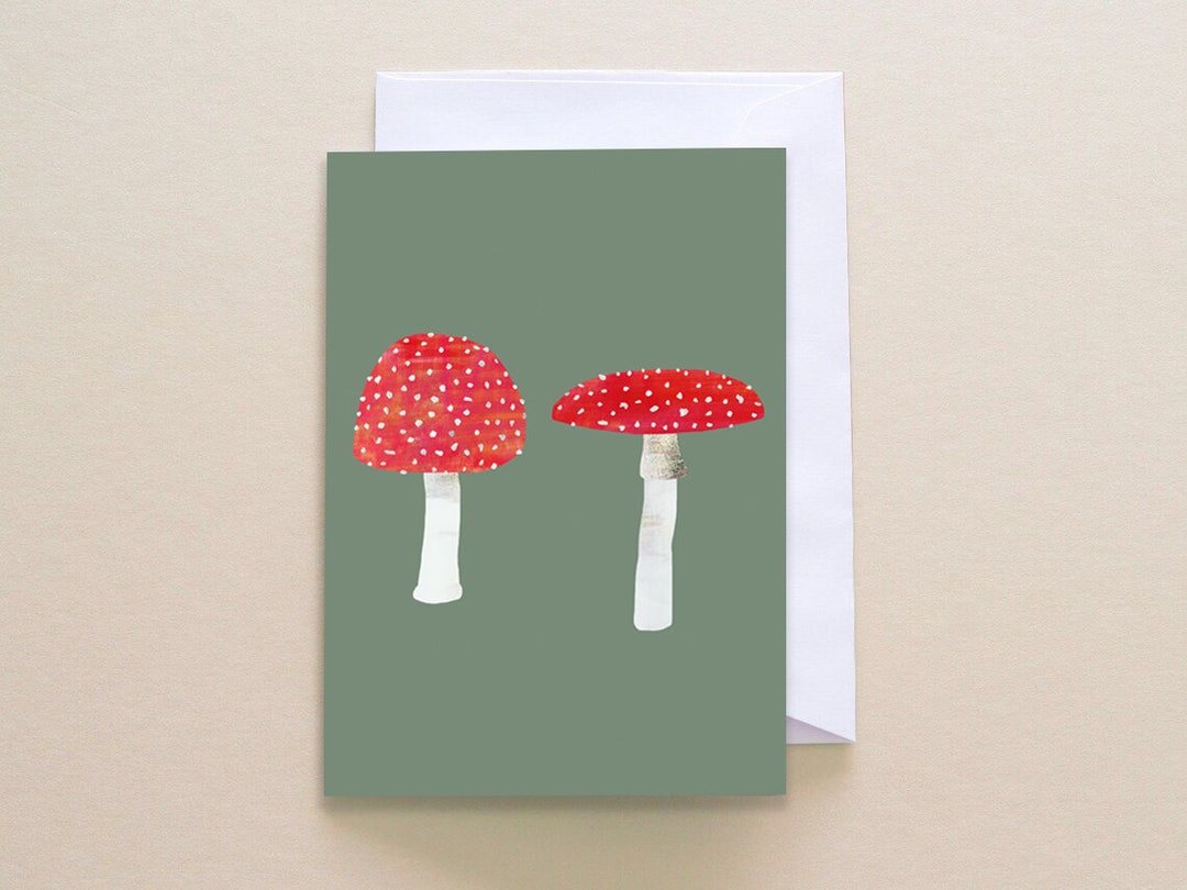 Mushroom Card, Fungi Greeting Card, Card for Mushroom Lovers, Mushroom ...