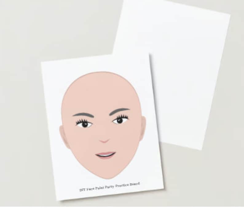 Face Painting Practice Board-face Painting Practice-face Paint Learning ...