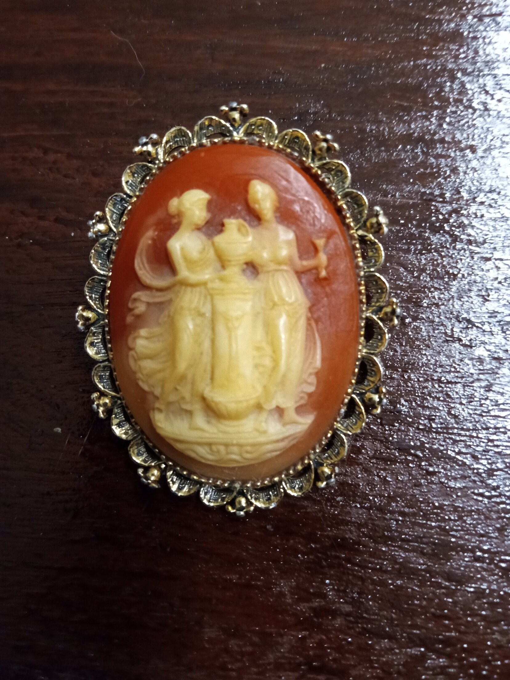 Two Graces Faux Resin Cameo - Etsy