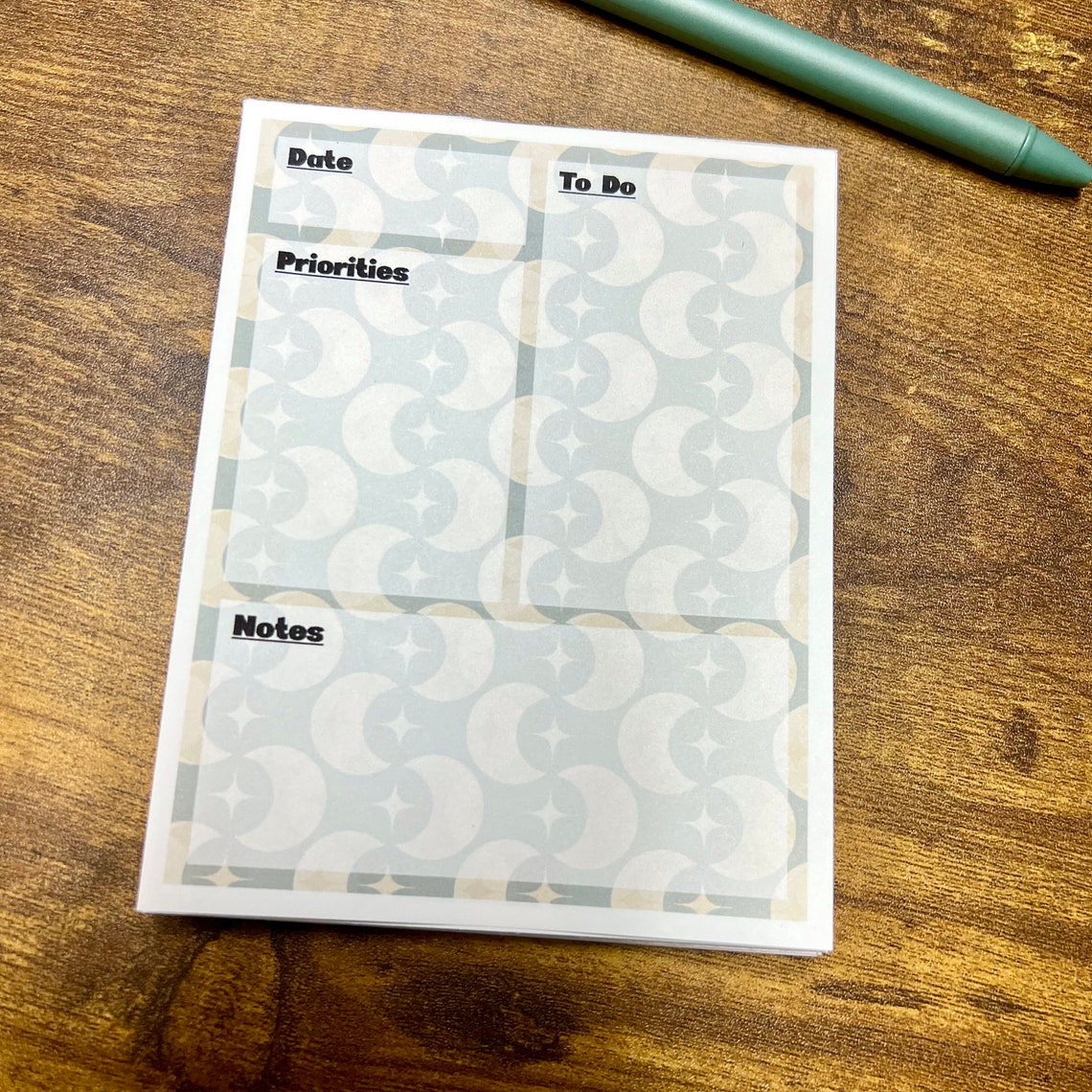 Quarter Page Daily Planning Notepads - Handmade - Astrology Pattern ...