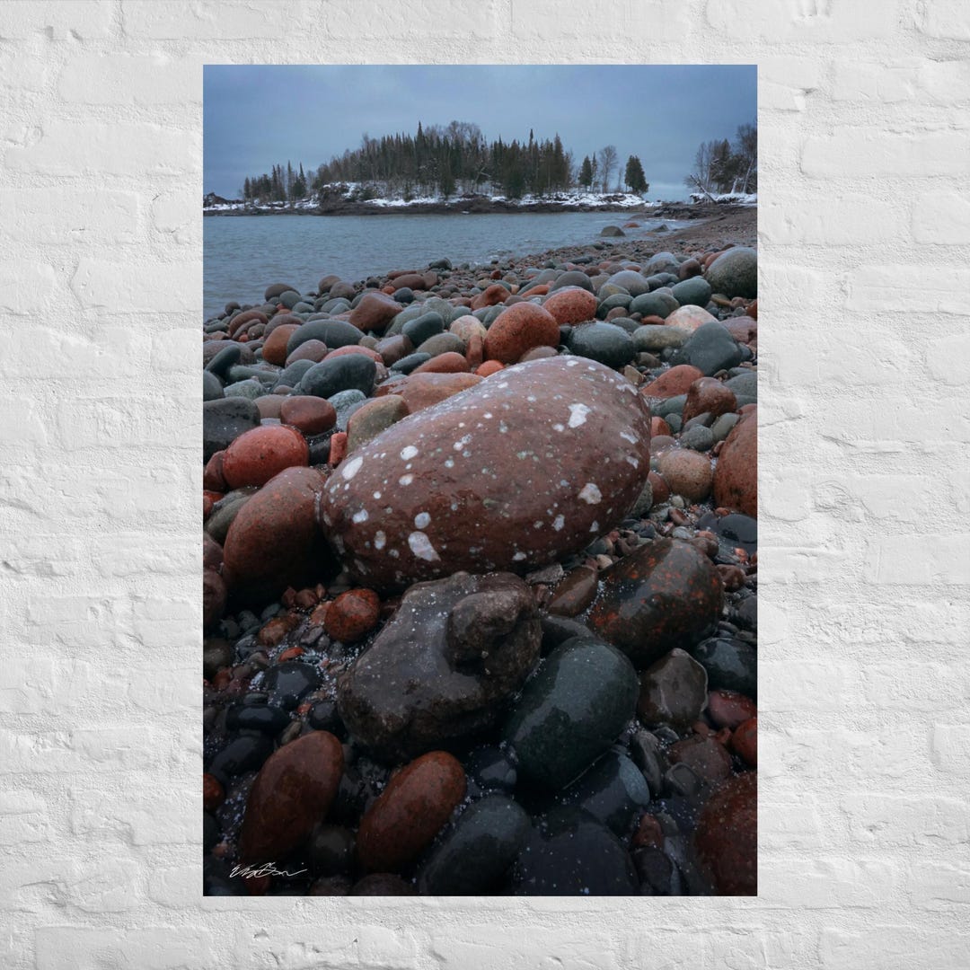Lake Superior Rocks, Great Lakes Water Print, Lake Superior Photography ...