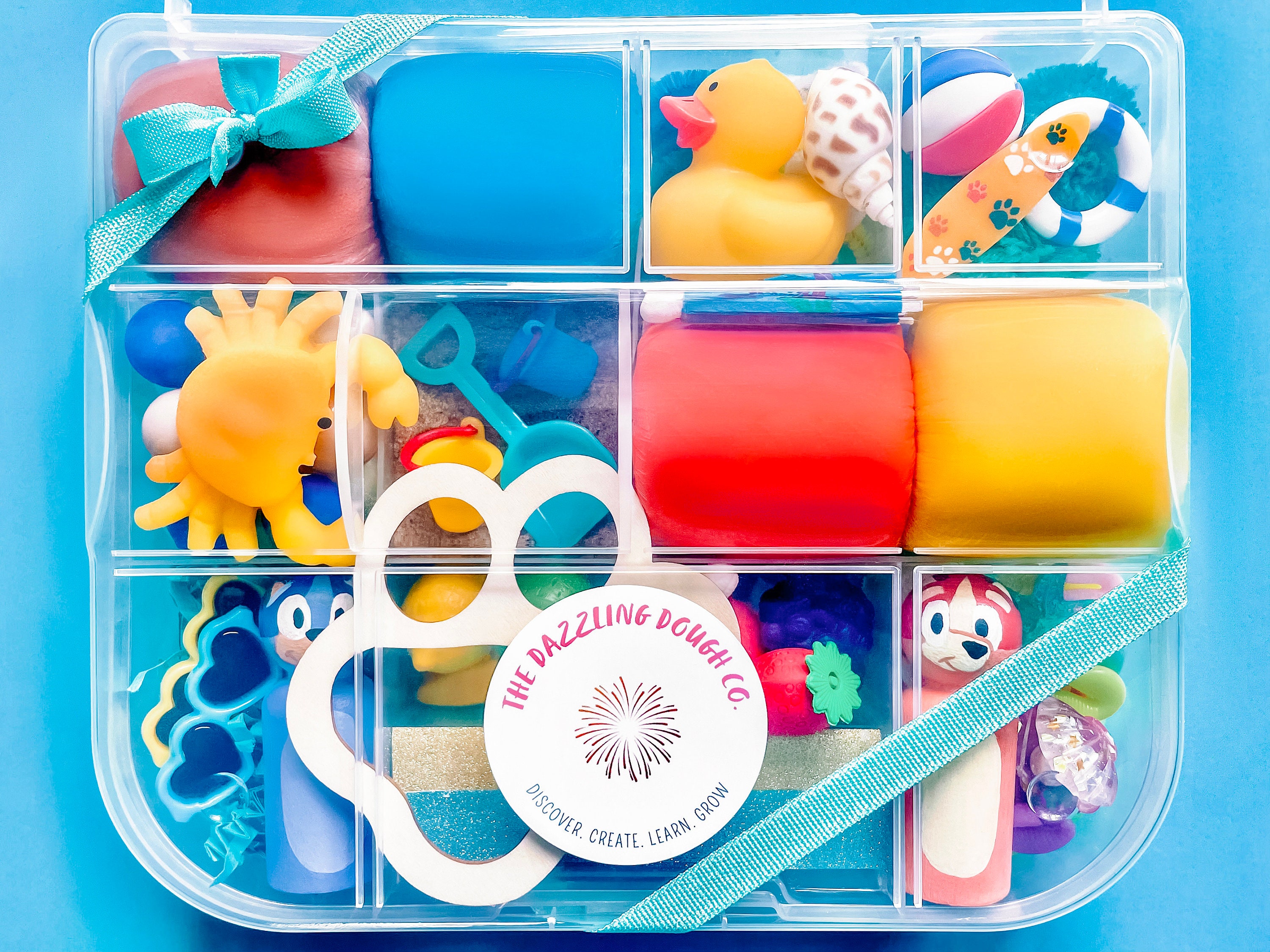 Bluey and Bingo Playdough Sensory Kit Summer Activity for Kids Themed ...