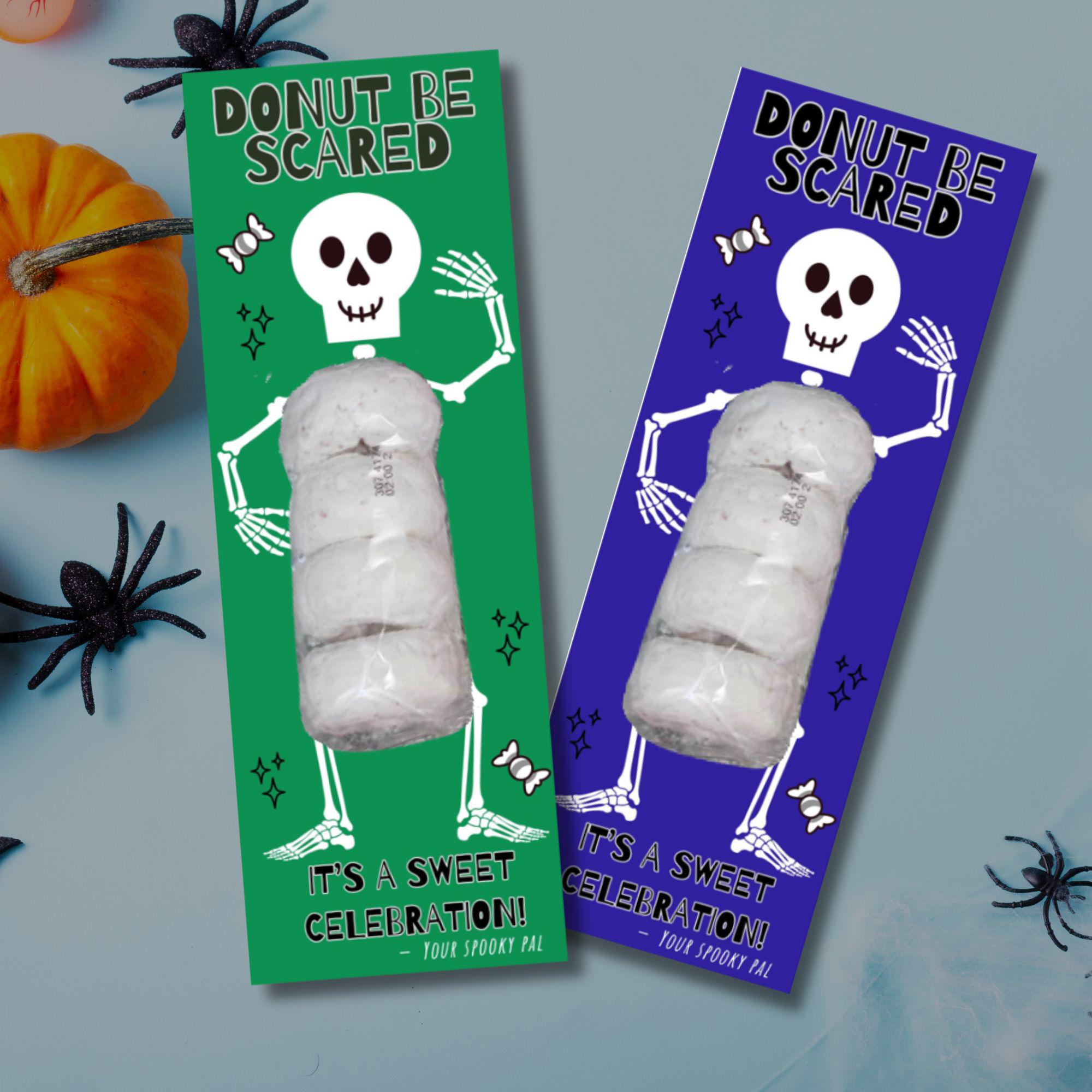 Halloween Printable Skeleton Donut – Classroom Treat, DIY Party Favor ...