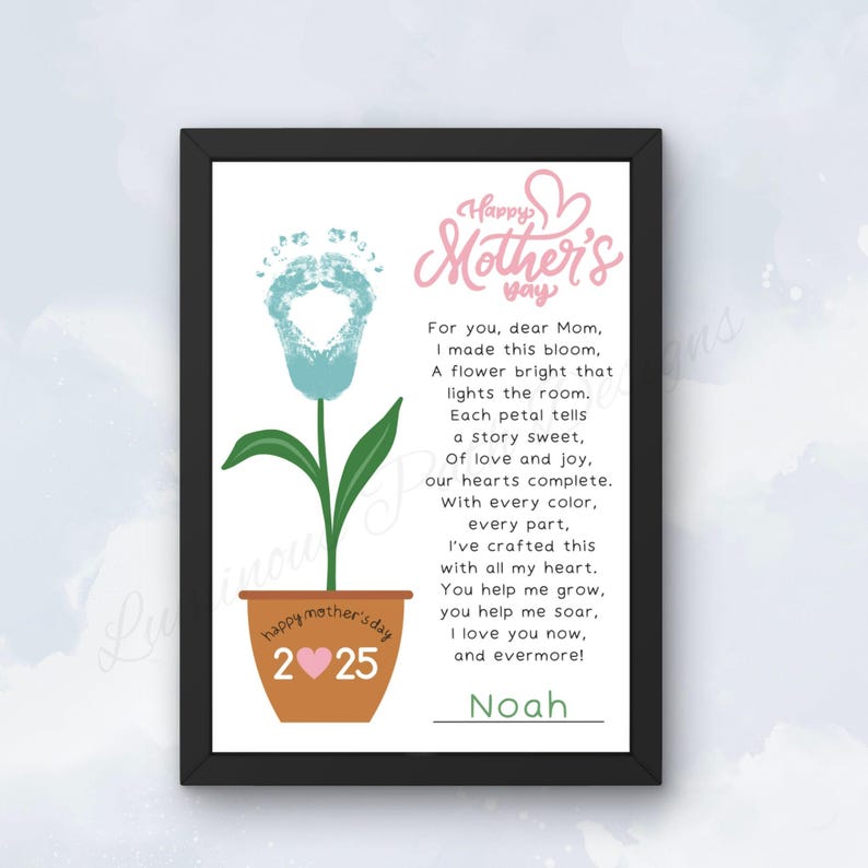 Mother's Day Handprint Craft for Kids, Mother's Day Gift, Fun DIY ...