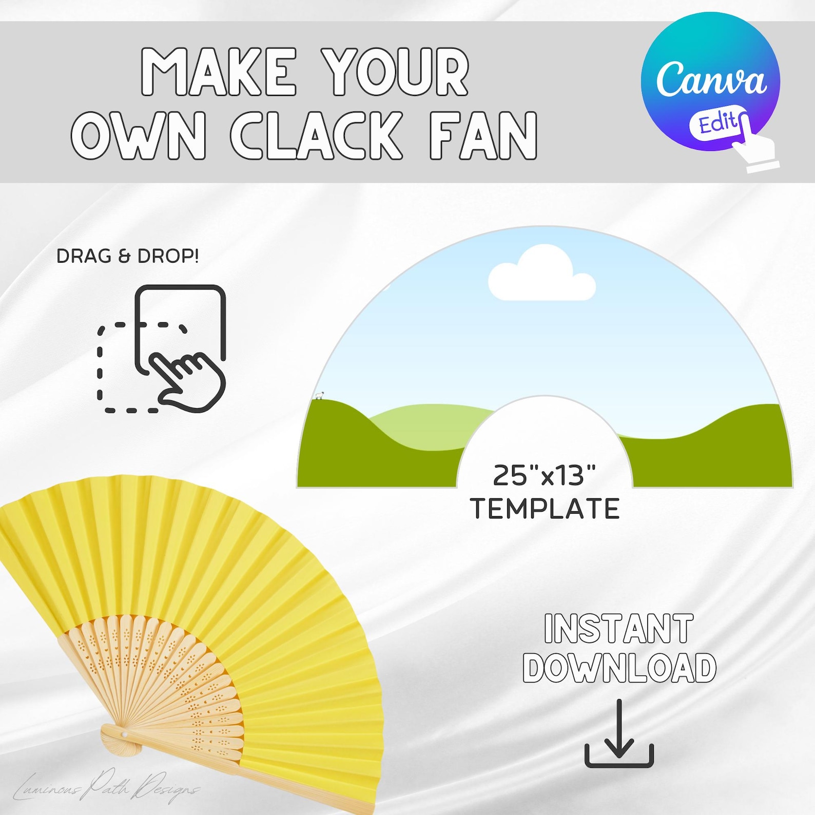 Clack Fan Template, Chinese Editable Hand Fan Template, Festival ...