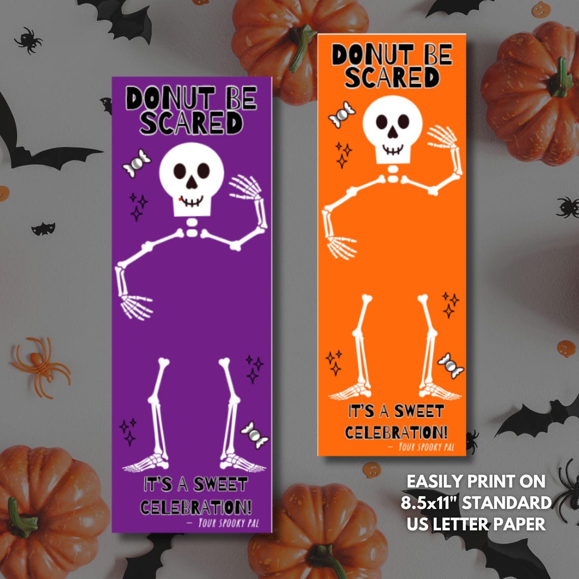 Halloween Printable Skeleton Donut – Classroom Treat, DIY Party Favor ...