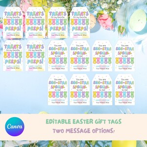 Personalized Easter Gift Tags Printable, Editable Easter Tags for ...