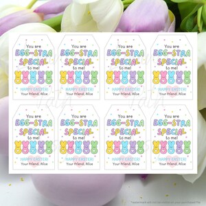 Personalized Easter Gift Tags Printable, Editable Easter Tags for ...