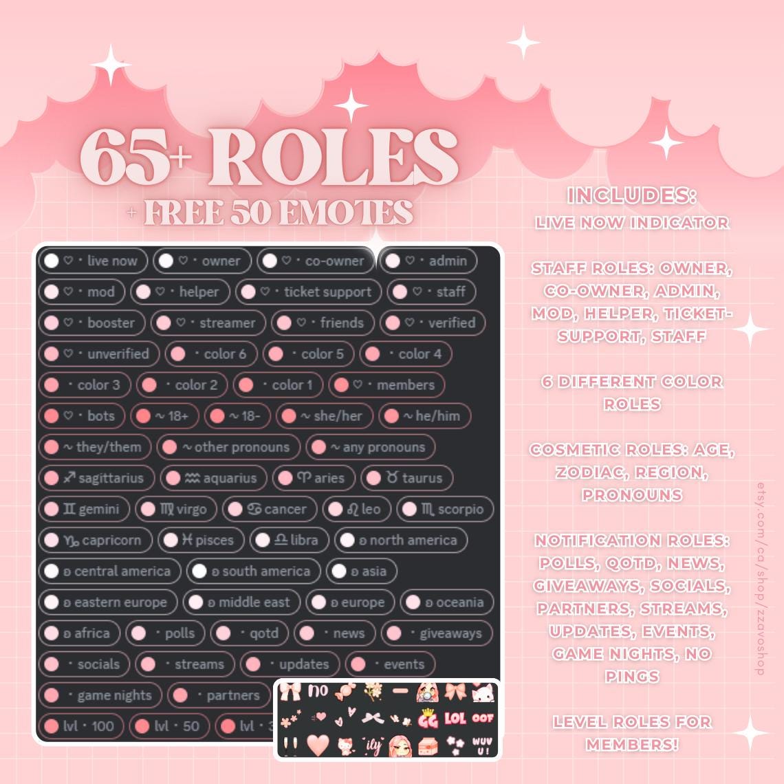 PINK Coquette Discord Server Template | 65+ Roles 25+ Channels | Cozy ...