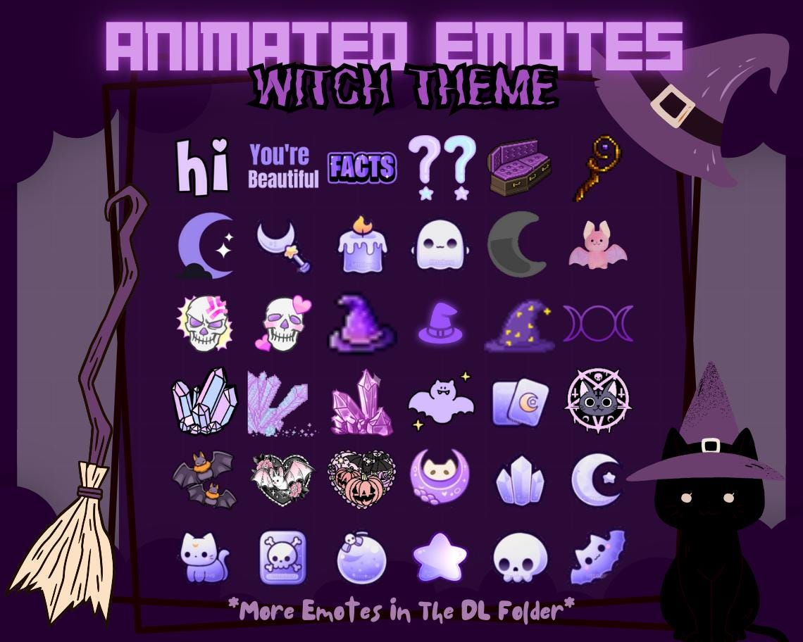 400 HALLOWEEN Emotes | Pumpkin, Graveyard, Devil, & Witch Themes | 4 in ...