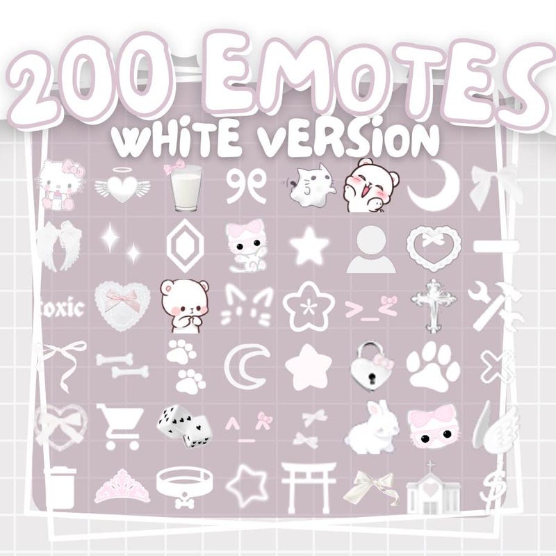Discord Emoji White - Etsy