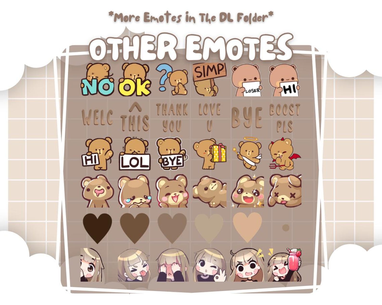 200 MOCHA EMOTES PACK | for Discord, Twitch and Ios 18 | Cute & Kawaii ...