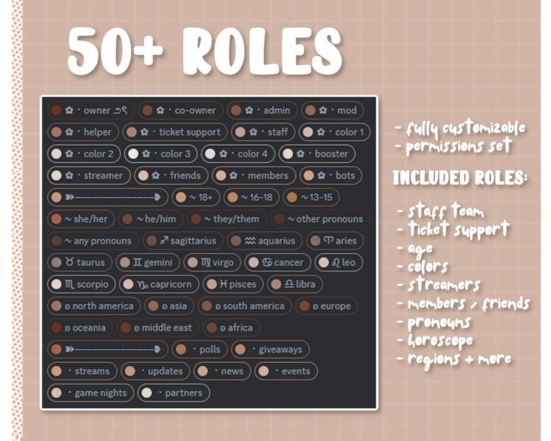 Mocha Cafe Discord Server Template | 50+ Roles 25+ Channels | Cozy ...