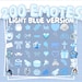200 LIGHT BLUE EMOTES Pack | for Discord and Twitch | Cute & Kawaii ...