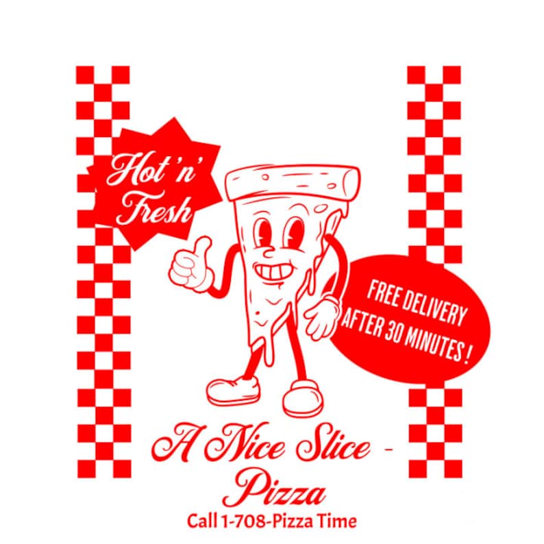 DIGITAL Download-retro Pizza Design, Retro, Pizza, Pizza Poster, Pizza ...