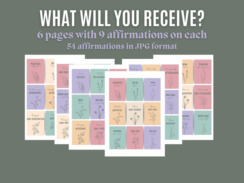 54 Positive Affirmation Cards for Confidence and Self-esteem Boost ...