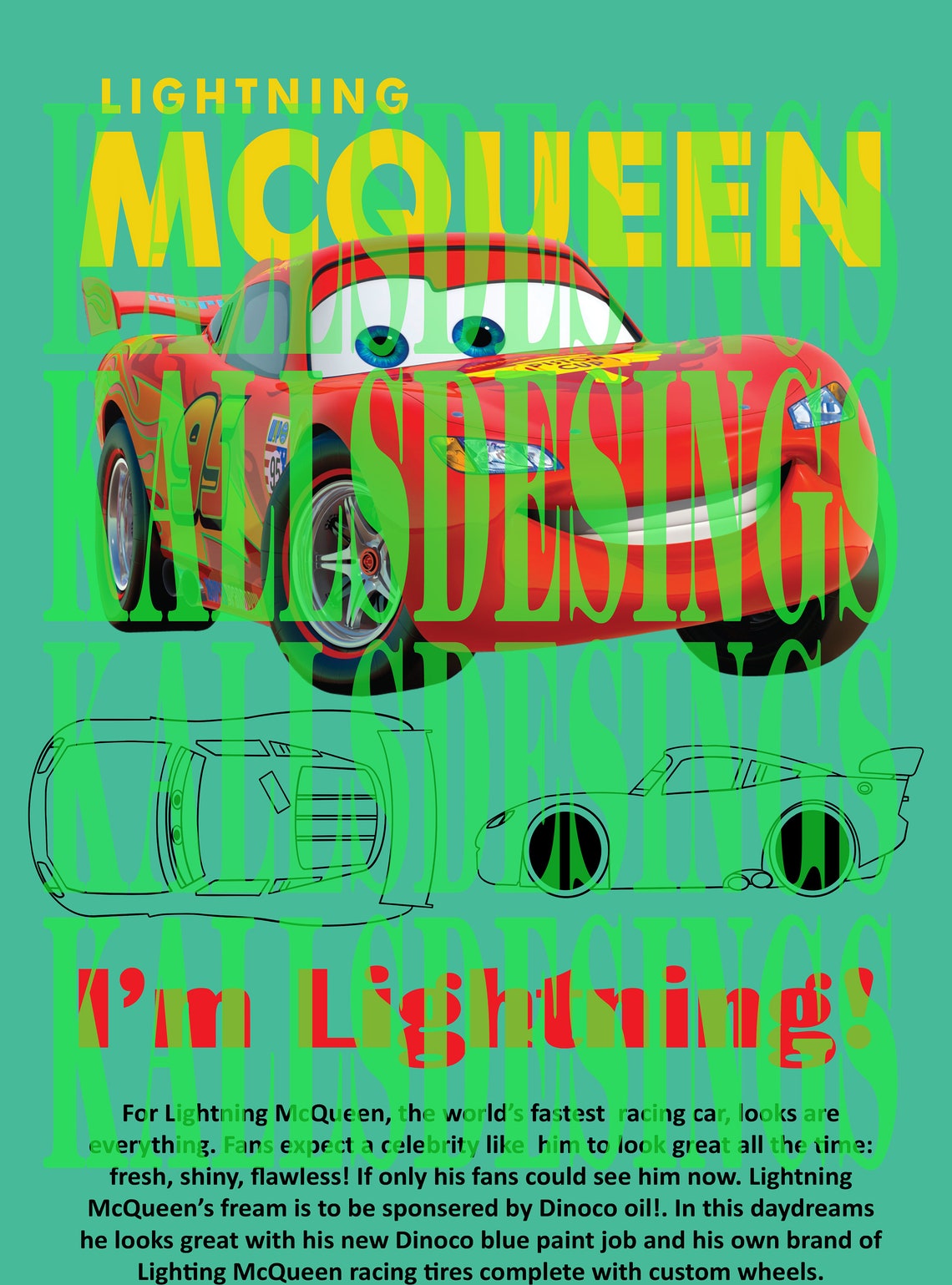 Diseño PNG mcqueen y sally de Cars PNG HD digital - Etsy México