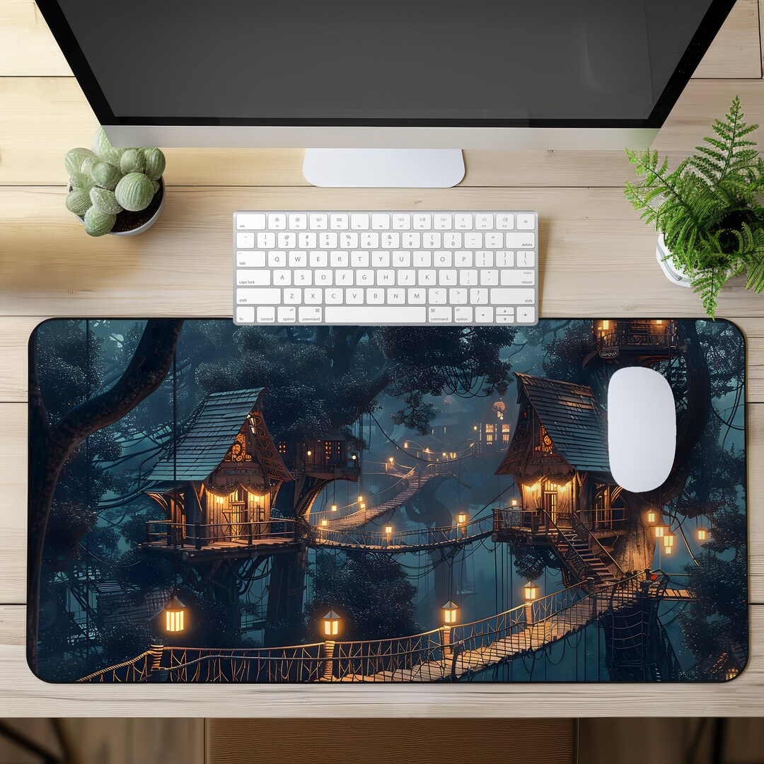 Treehouse Desk Mat for Accessories Cute Office Decor Adventure Inspired ...
