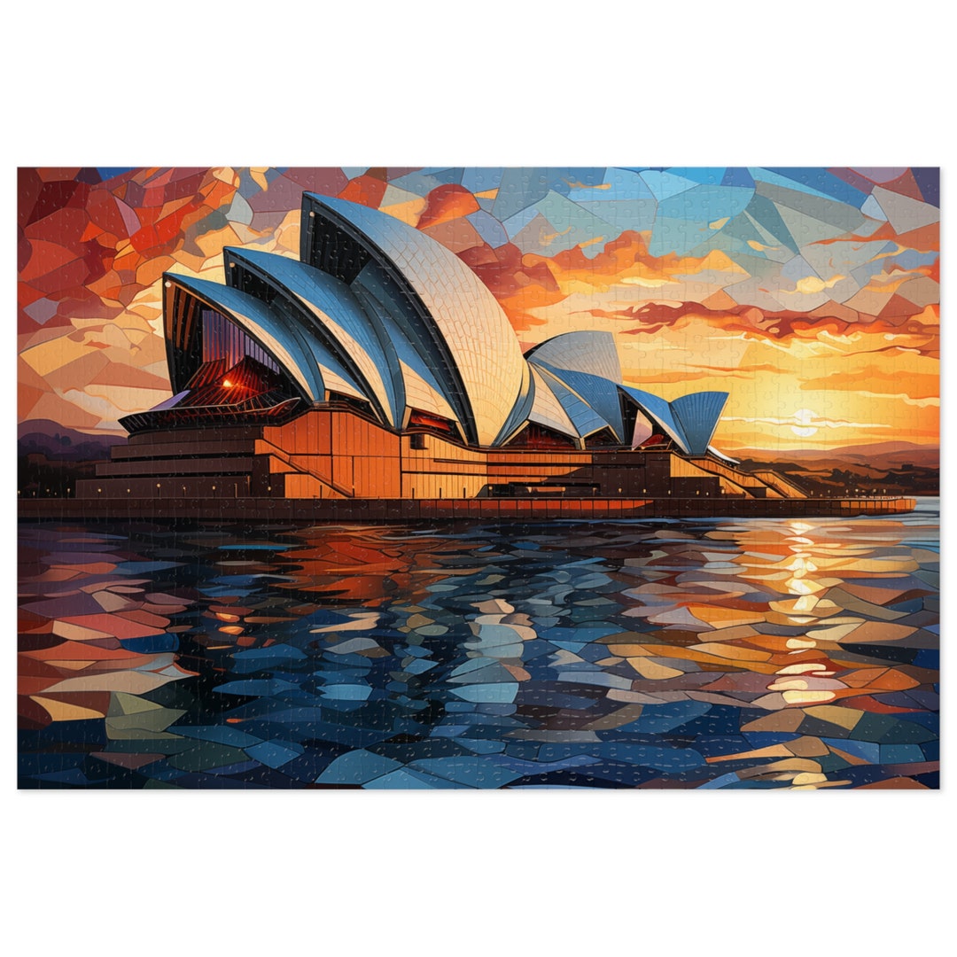 Sydney Opera House Mosaic World City Jigsaw Puzzle for Adults Perfect ...