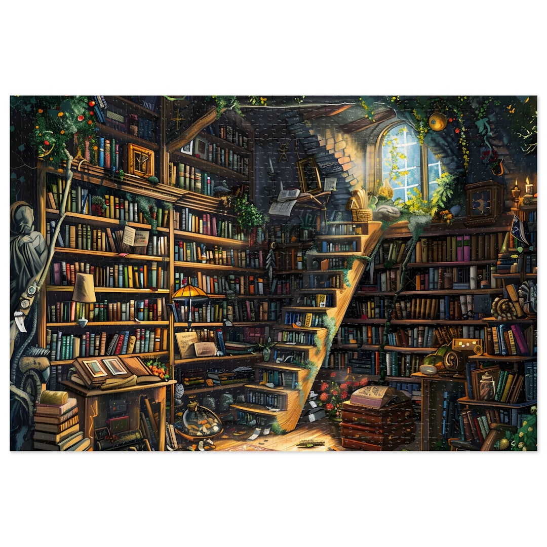 Ancient Library Jigsaw Puzzle for Adult/teens - Perfect Gift for Puzzle ...