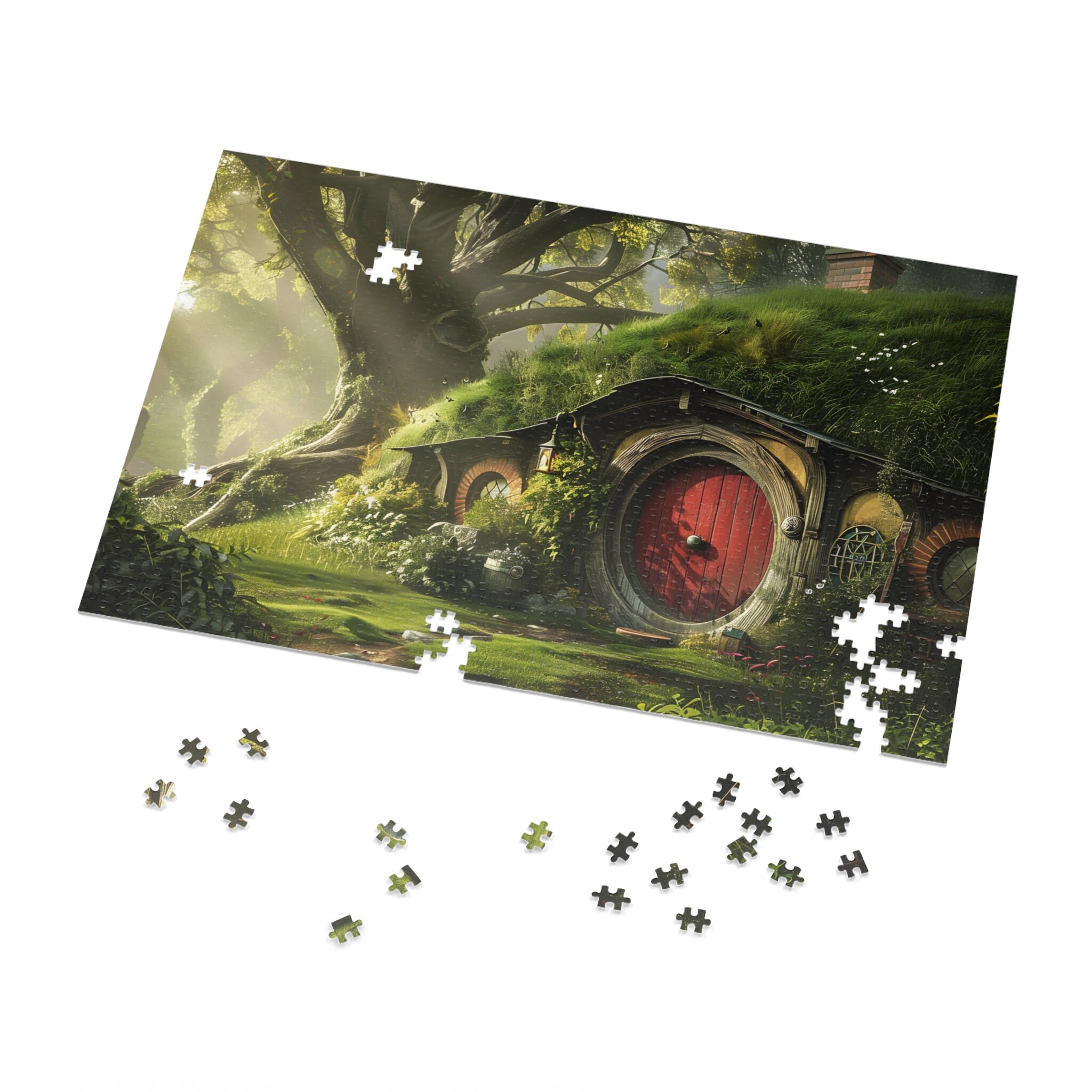 Enchanted Forest Hobbit Home Jigsaw Puzzle for Adult/teens Perfect Gift ...