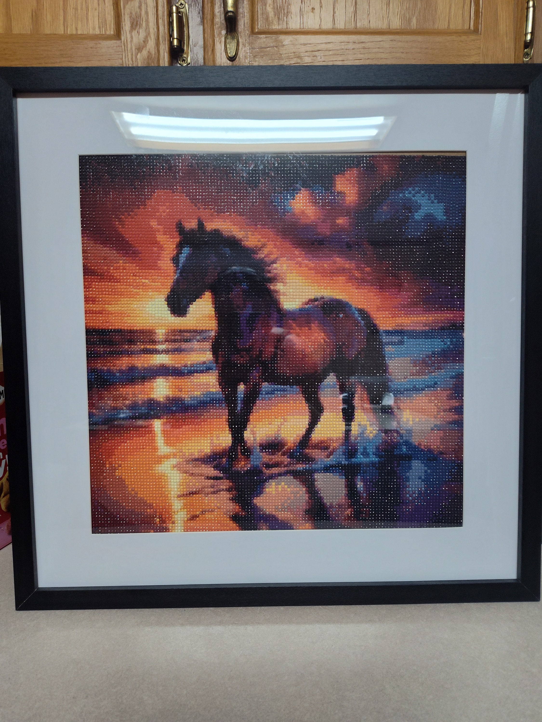 Diamond Artwork Gem Painting Finished and Framed 20x20 Each Gem is Hand ...