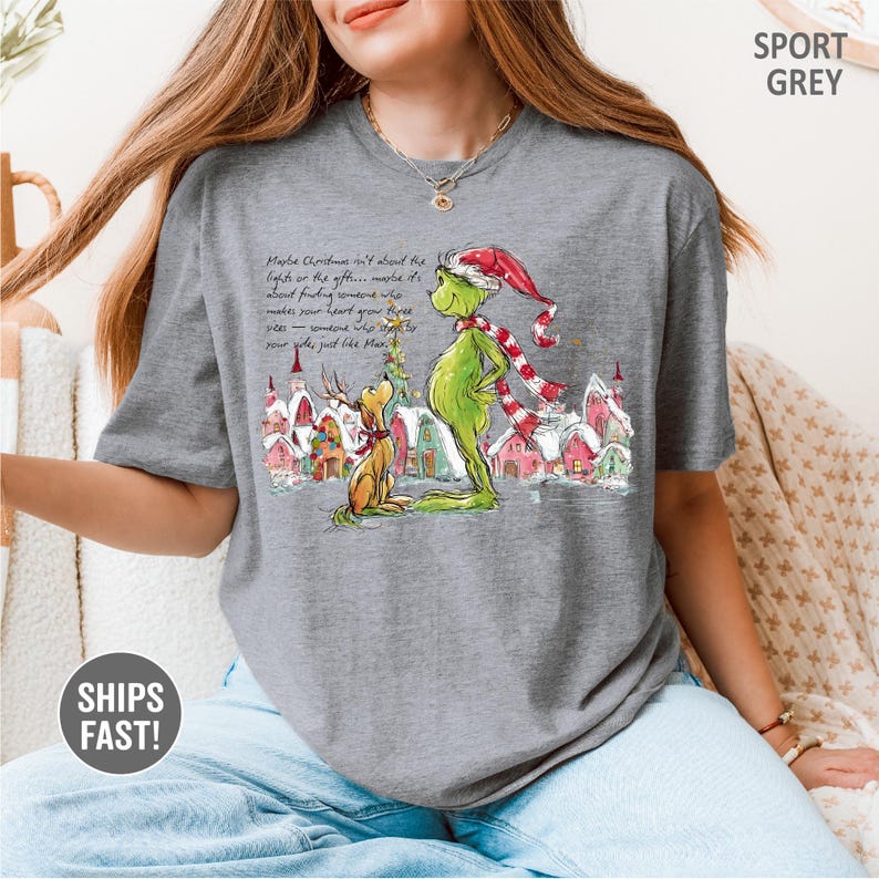 Retro Hand Drawn Christmas Characters Shirt: Preppy Xmas Movie 2025 ...