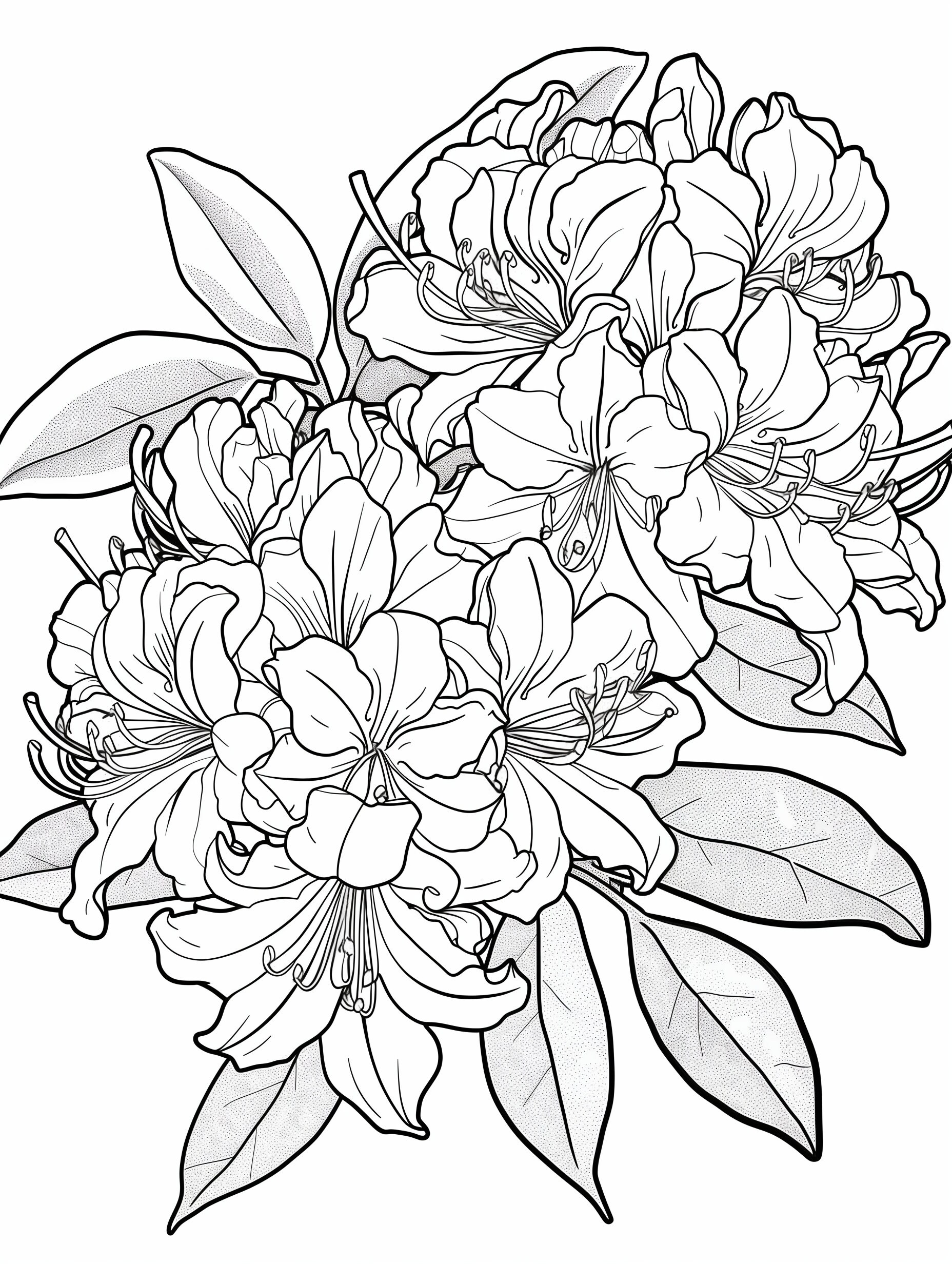 50 Printable State Flower Color Worksheets for Adults and Kids/coloring ...