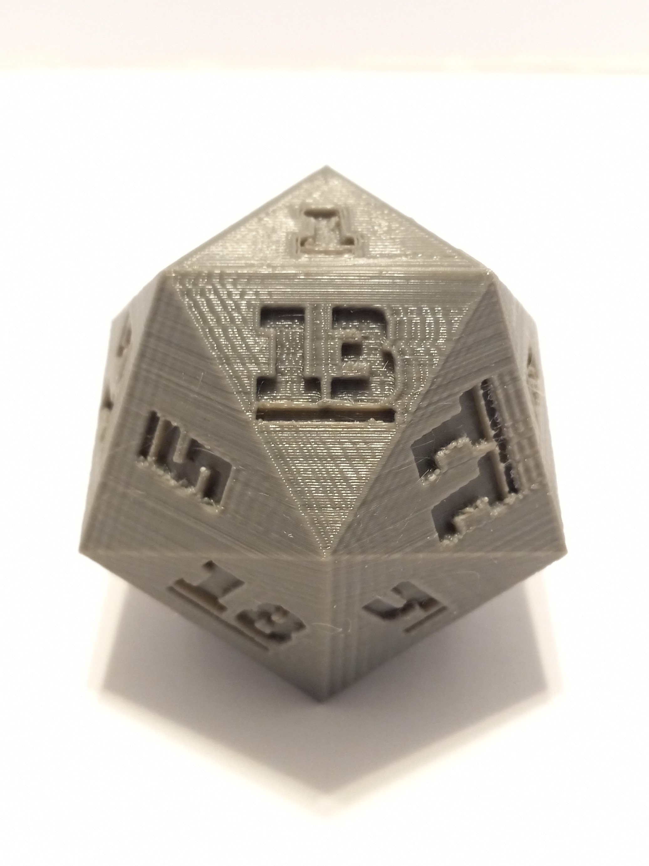 Oversized D20 3D Printed Gray - Etsy