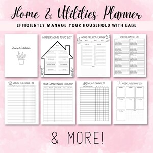 Home Management Digital Planner | Family Organizer | Budget, Cleaning ...