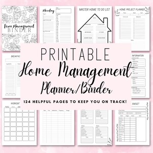 Home Management Digital Planner | Family Organizer | Budget, Cleaning ...