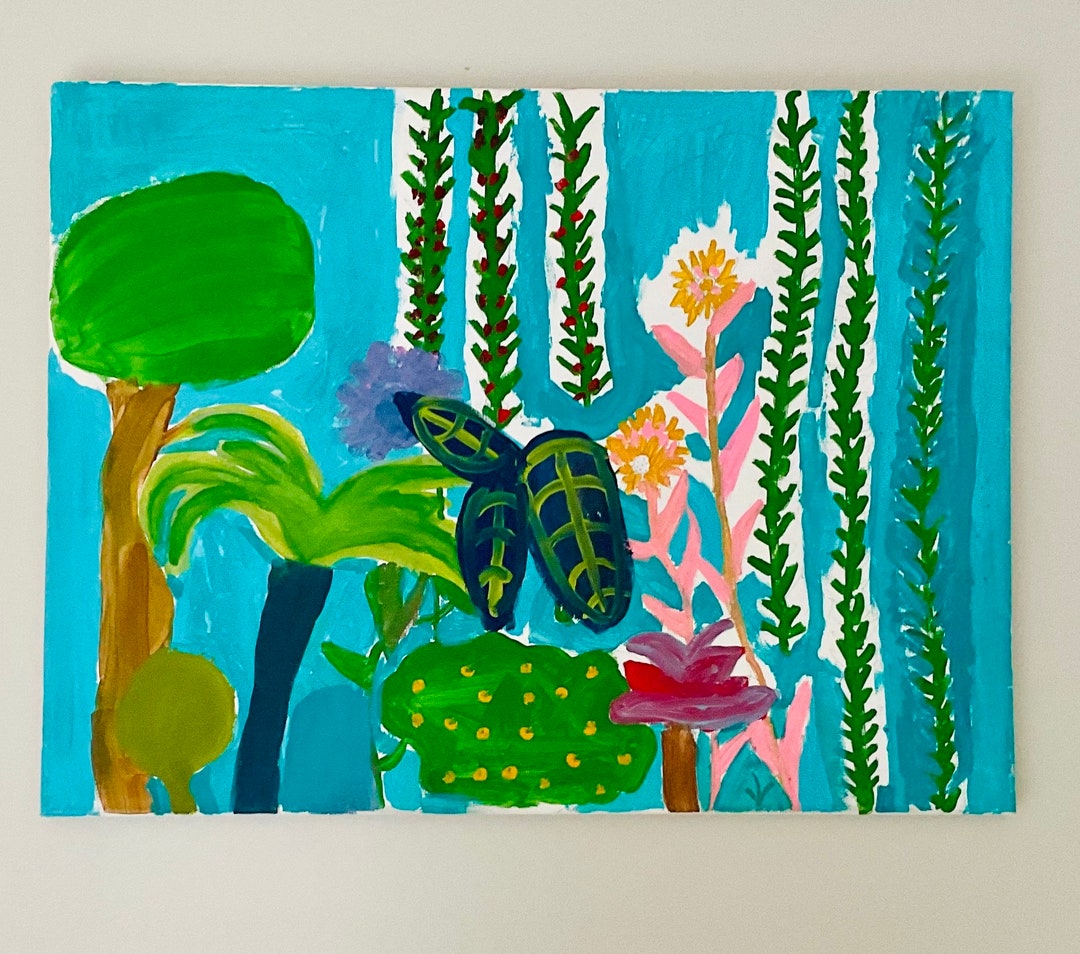 Abstract Rain Forest Painting - Etsy