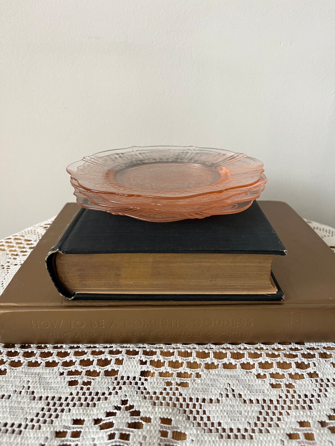 Set of 4 Macbeth Evans Sweetheart Pink Depression Glass 6 Inch Plates ...