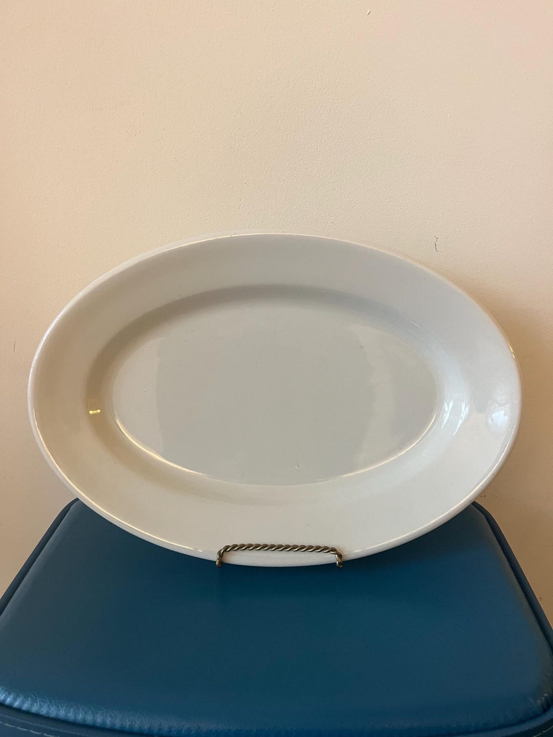 Vintage Buffalo China Ironston White Serving Plate Great Condition Farm ...