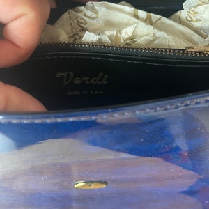 Gorgeous Vintage Verdi Navy Blue Top Handle Handbag Purse From the ...