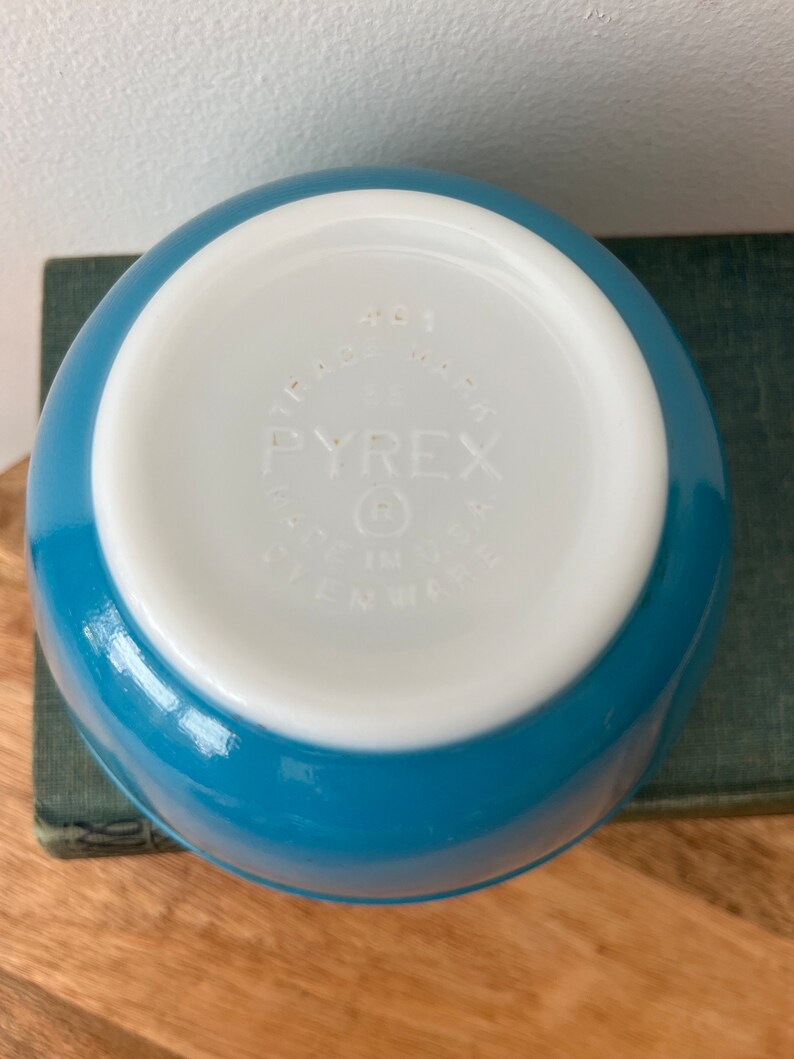 Pyrex No Number Unmarked Primary Blue Vintage Mixing Bowl Good ...