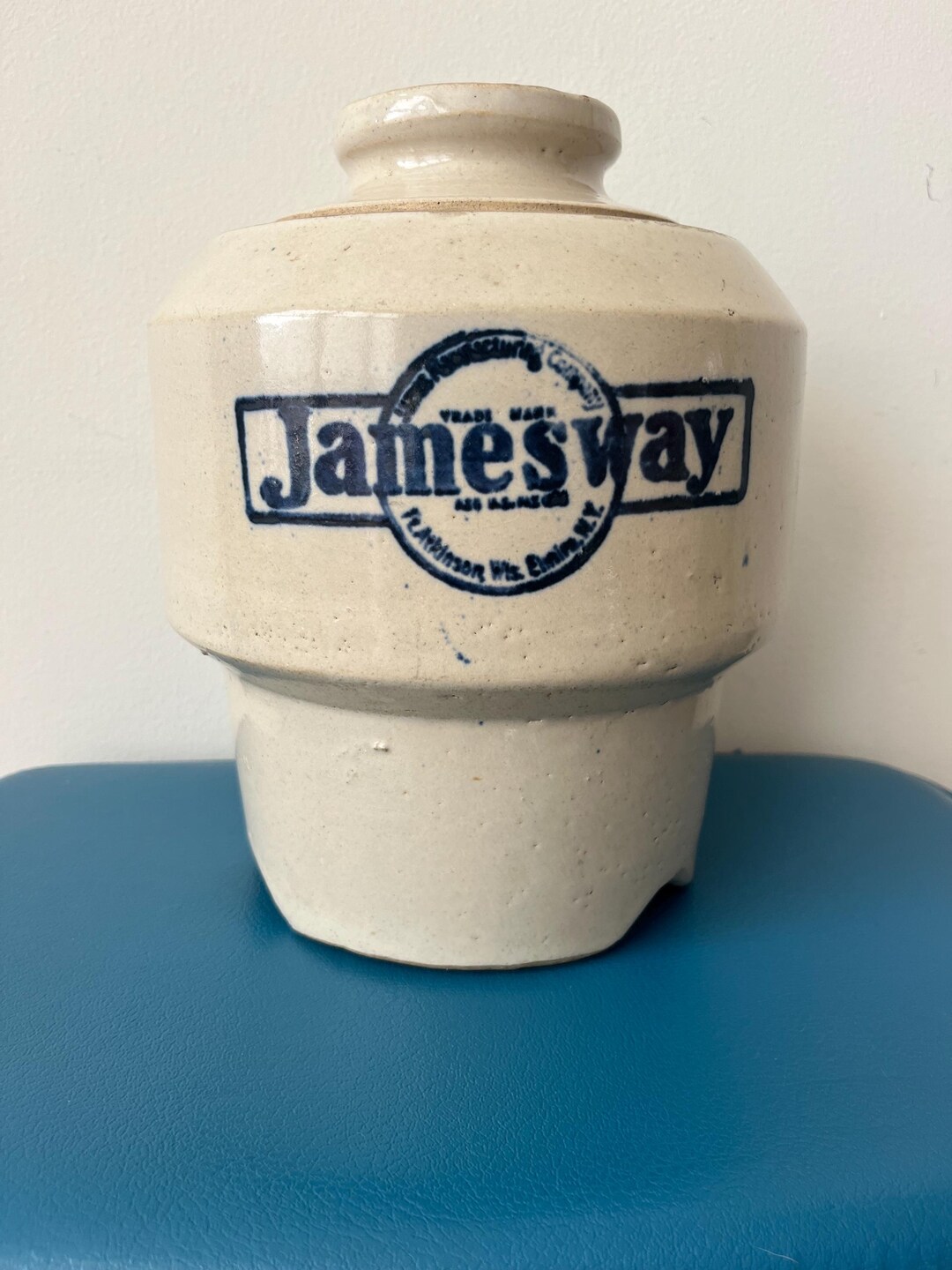 Vintage Jamesway Stoneware Chicken Waterer or Feeder Very Good ...