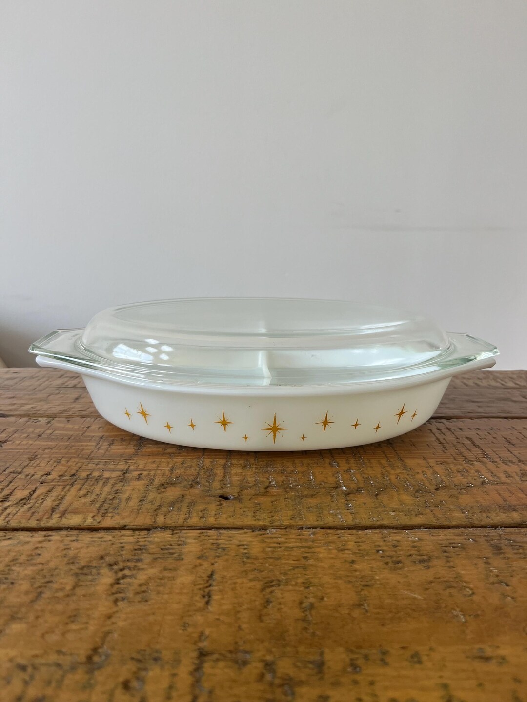 Vintage Pyrex Divided Covered Casserole Dish With Lid 1959 ...