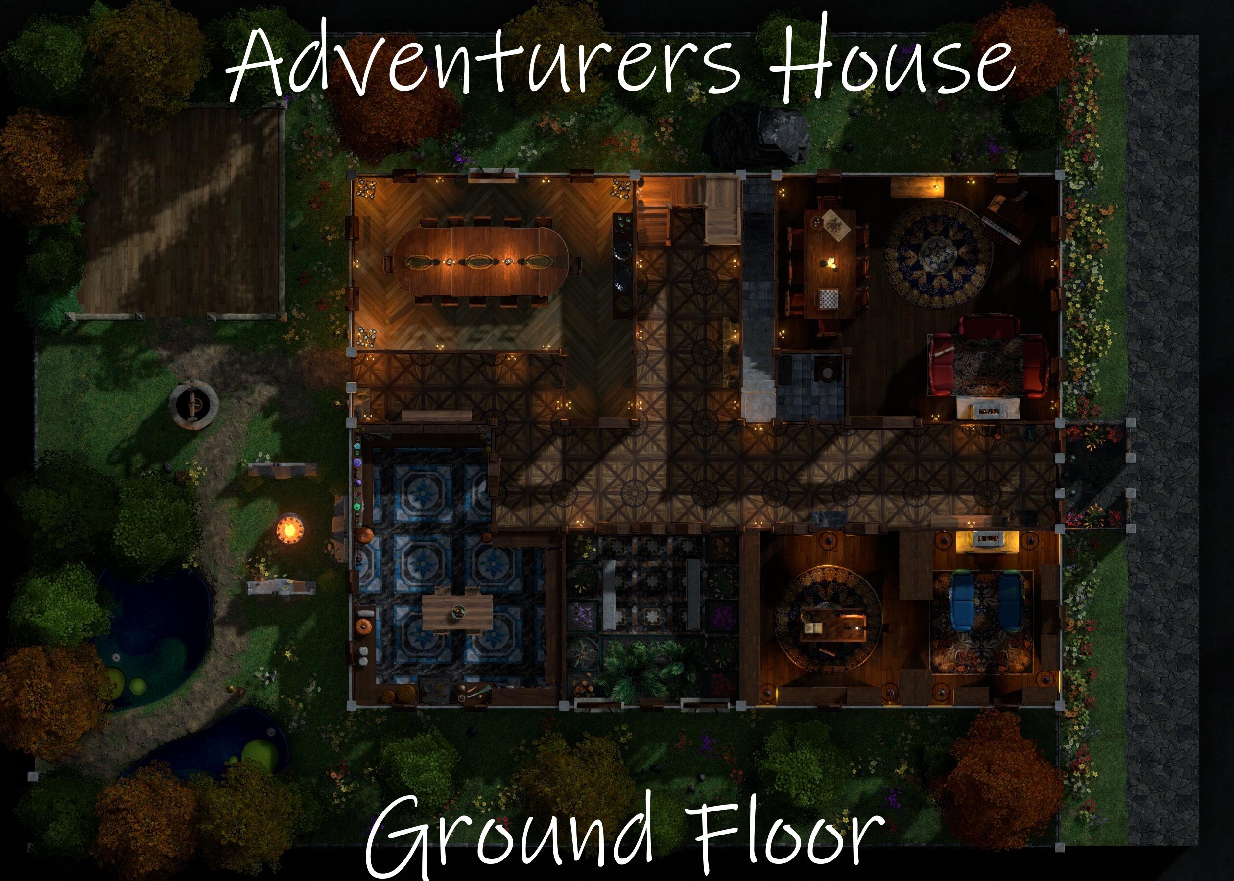 Adventurers House, Dnd Battle Map, D&D, Battle Map, Dungeons and ...